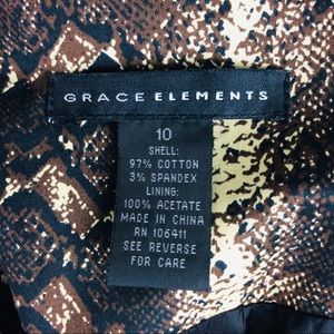 Grace Elements | Jackets & Coats | Grace Elements Brown Animal Print ...
